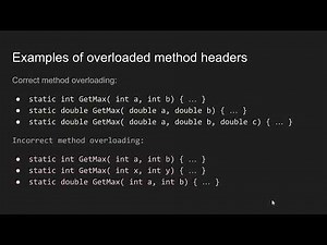 Overloading Methods in C#