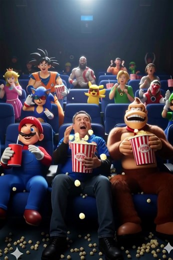 “Just me and the squad watching a movie… 🍿 Mario’s laughing, Goku’s yelling, Pikachu’s stealing popcorn 😅🎮 Best (and loudest) movie night ever! 🎥✨ #supermario Ed Dichoso | Ed Dichoso
