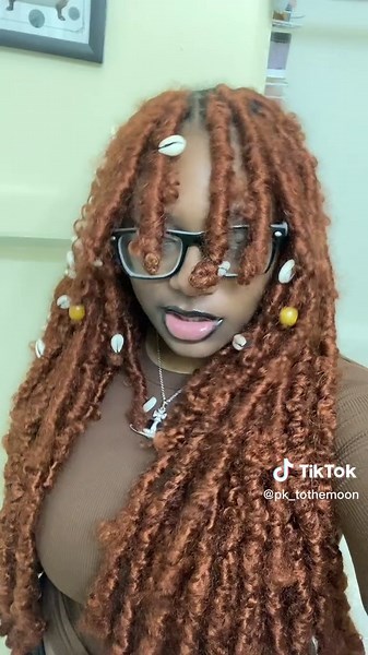 GINGER BUTTERFLY LOCS FOR THE WIN #ginger #ginger #butterflylocs #layered #layeredbutterflylocs #locbangs