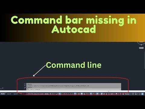 Autocad command bar missing | autocad command line missing