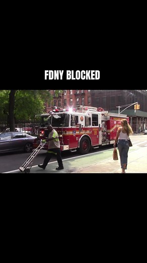 FDNY Blocked by SLOW Truck Delivery Driver. #fdny #fdnyems #blocked #fdny343 #fdny_videos