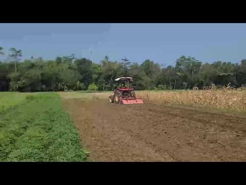 The Process of Leveling Field Land Using an Agricultural Rotavator Machine — Agriculture Farming
