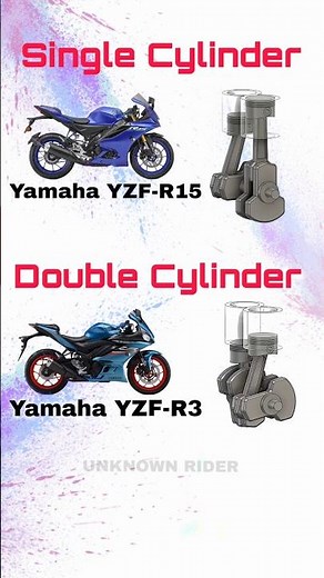 Single VS Double Cylinder EngineWorking #exhaustsound#yamaha #r15 #r3#automobile j#bikelaunch