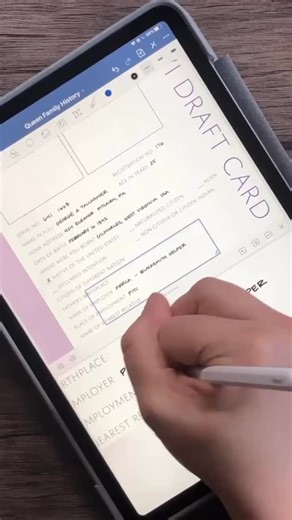 One more draft card in the book #familytree #ancestor #genealogy (voiceover: Jay Shetty) | Family Tree Notebooks