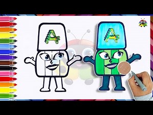 (Alphablocks)How To Draw Alphablock A & Alphabet A | Drawing & Coloring Tutorial For Kids |Art Start