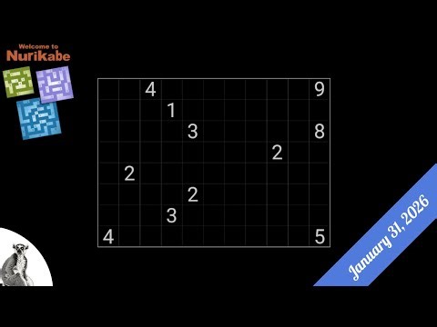 Nurikabe Daily Puzzles - January 31 2026