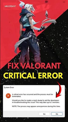 Fix Valorant Critical Error FAST! #shorts