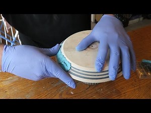 Woodturning a Bowl with Turquoise Milliput Inlay