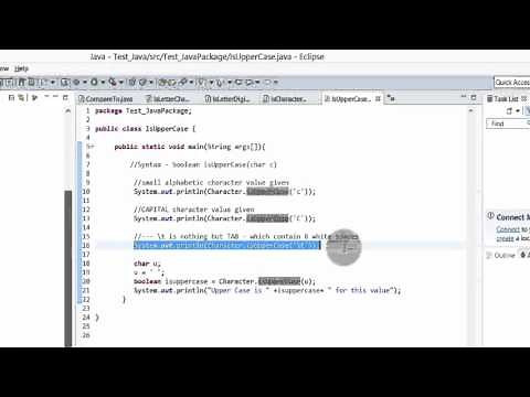 Java Tutorial - isUpperCase() method to find if the character is a letter