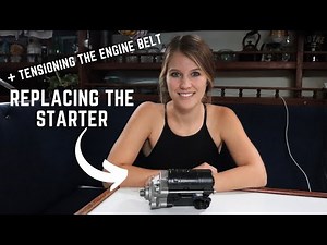 How to Replace the Starter on a M30 Universal Diesel Engine (+ Tension the Belt) | Catalina Sailboat