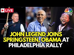 LIVE: Bruce Springsteen, John Legend and Obama Rally for Kamala Harris at Liacouras Center | N18G