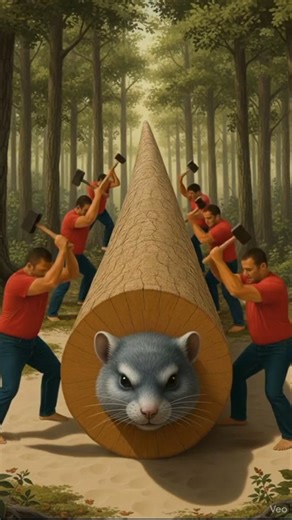 rescue Lemming from giant log #shorts #animals #lemming #rescue #viral