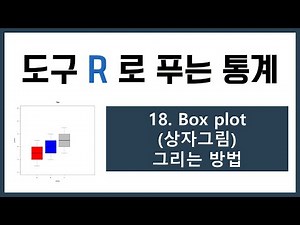 [R 강의] 18. Box plot(상자그림) 그리는 방법