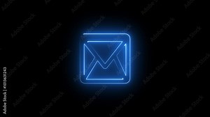 Email messaging app icon appearing and then receiving many notifications. Phone, eMail, and Messages Icons and Increasing Notification Counters