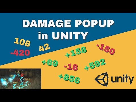Unity Damage Popup (Numbers | Text) Tutorial | Over Time Fade Out | Beginner Friendly | Clean