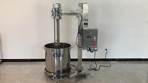 Liquid Chemicals Food Lab Electrical/pneumatic Lifting Device Movable Lift Mixing Homogenizer High Shear Emulsifier Mixer