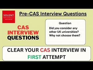 Solent University Pre Cas Interview Questions