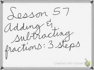 Saxon Math Course 1 lesson 57