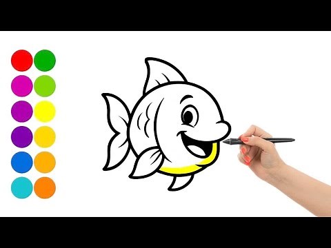 Coloring a Cute Fish 🐟✨ Fun Underwater Art for Kids