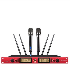[Hot Item] Long-Range Professional True Diversity Dual-Channel UHF Wireless Microphone for Live Singing