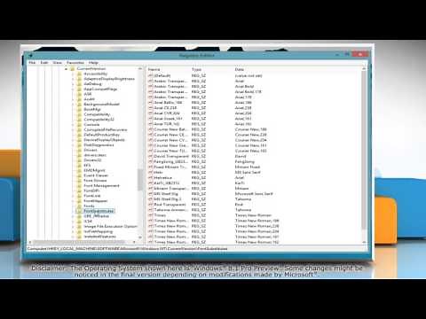 How to change the default font in Windows® 8.1