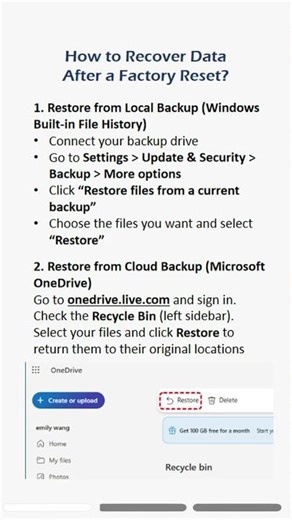 Recover files after a factory reset? It is possible. #filerecovery