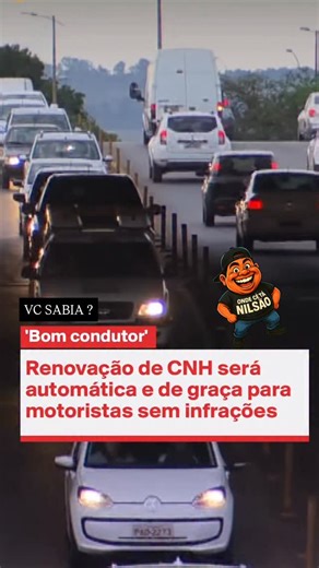 Nilson Valim on Instagram: "🚨 ATENÇÃO MOTORISTAS! BOA NOTÍCIA NO TRÂNSITO! O Ministério dos Transportes anunciou uma medida que pode beneficiar milhões de brasileiros: motoristas que não cometeram infrações de trânsito poderão ter a CNH renovada de forma automática e gratuita. A iniciativa faz parte do programa conhecido como “Bom Condutor”, que tem como objetivo premiar quem dirige corretamente, respeitando as leis de trânsito e contribuindo para a segurança nas ruas e rodovias. Segundo o gove