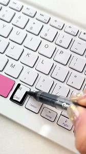 coloring the keyboard with markers makes it beautiful and cute