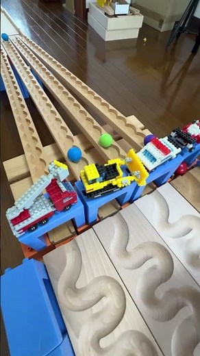 4-lane marble run course ASMR7