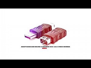 Adaptador USB macho a Firewire IEEE 1394 6 pines hembra Negro distribuido por CABLEPELADO ®