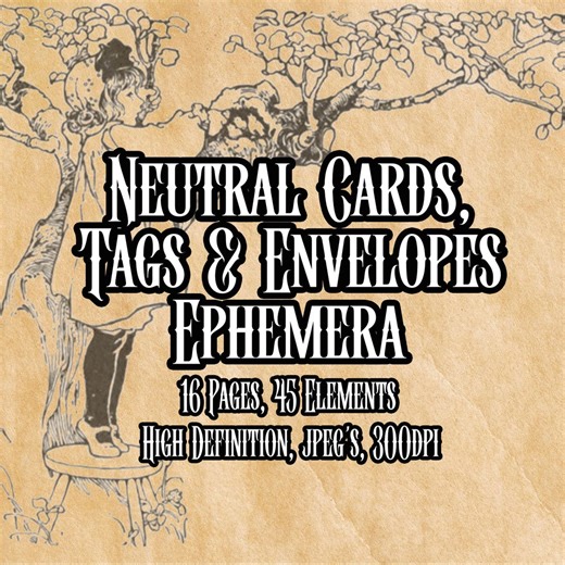 Neutral Printable Envelopes Cards and Labels 16 Page DIY Stationery Pack Scrapbooking Planners Tags Paper Crafts Packaging Instant Download - Etsy
