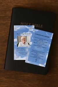 In Loving Memory Prayer Card | Funeral Memorial Card Template | Celebration of Life Keepsake | Digital Download | Printable Remembrance Card - Etsy