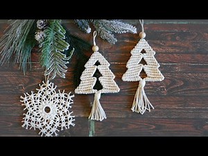 DIY: Macrame Christmas Tree 🎄 Hanging Ornaments