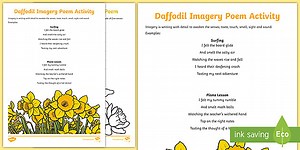 Daffodil Imagery Poem Activity