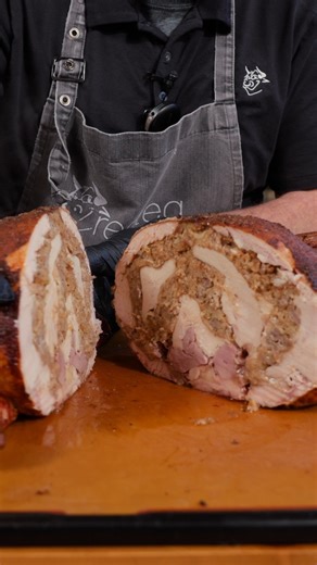 13K views · 106 reactions | Ready to wow your guests this holiday season? 勞 Meet our, Turkey...Capon...Cornish Hen...Quail...Duck... MASTERPIECE 奈 —the ultimate main course that will leave your friends and family speechless. While you're here, what should the name be? 樂 #thanksgiving #recipes #recipe #thanksgivingrecipe #foodie #bbq #grill #roast #foodporn #turdunken #turkey #quail #capon #duck #cornishhen | Recteq | Facebook