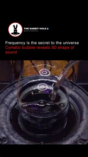 Frequency is the secret to the universe Cymatic bubble reveals 3D shape of sound | The Rabbit Hole