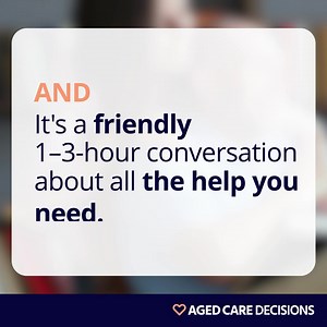 Drowning in aged care paperwork and don’t know where to start?  Here’s what to expect (and it’s easier than you think): ✅ One My Aged Care assessment covers everything ✅ It’s just a friendly 1–3 hour chat about the support you need Get all your aged care questions answered, 100% FREE!  https://bit.ly/about-agedcare | Aged Care Decisions | Facebook
