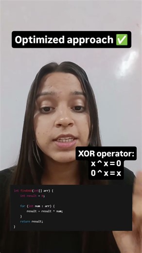 Find the odd occurring element XOR trick in Java