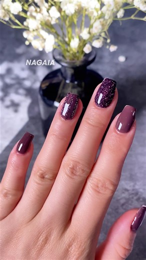 Dazzling Purple Glitter Dip Nail Art Tutorial