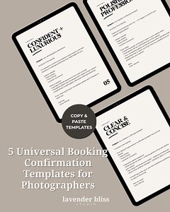 Photography Booking Confirmation Email Templates | CRM Ready (digital Download) - Etsy Australia
