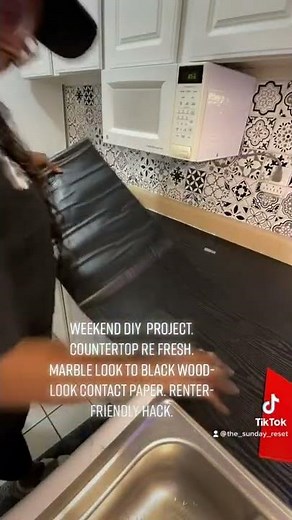 DIY countertop|| Contact Paper