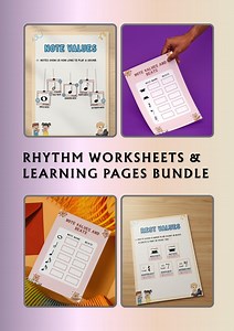 Rhythm Worksheets & Learning Pages Bundle Printable (15 Pages PDF) Instant Download - Etsy Australia