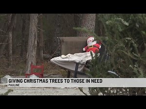 Local tree lot gives away free Christmas trees to those in need