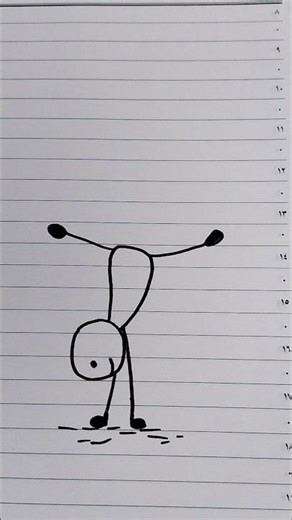 Stickman doing handstand #shortsfeed #shorts