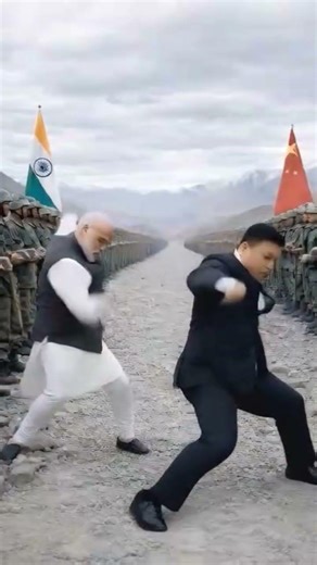 India & China finally solve the border dispute... with a Dance Off! 🤝💃