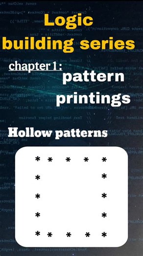 kirankumar | Day 7 📌 Hollow Pattern explained using a Square Pattern Best way to understand conditions inside loops 👨‍💻 Practice daily to improve your... | Instagram