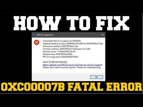 HOW TO FIX RPCS3 ERROR 0XC000007B (QUICK FIX GUIDE) (RPCS3 FATAL ERROR FIX)