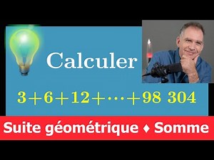 Calculate the sum of the terms of a geometric sequence ♦ S=3+6+12+24+...+98304 ♦ First year of ad...