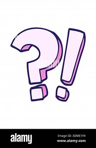 bobbing motion animation of cartoon question mark and exclamation mark Stock Video Footage - Alamy