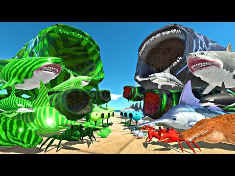 Sea Monsters vs Plants Team | Bloop Challenge | ARBS
